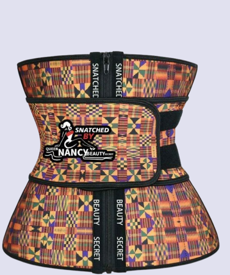 African Print Single Strap Compression Waist Trainer - Snatchedbyqueennancy